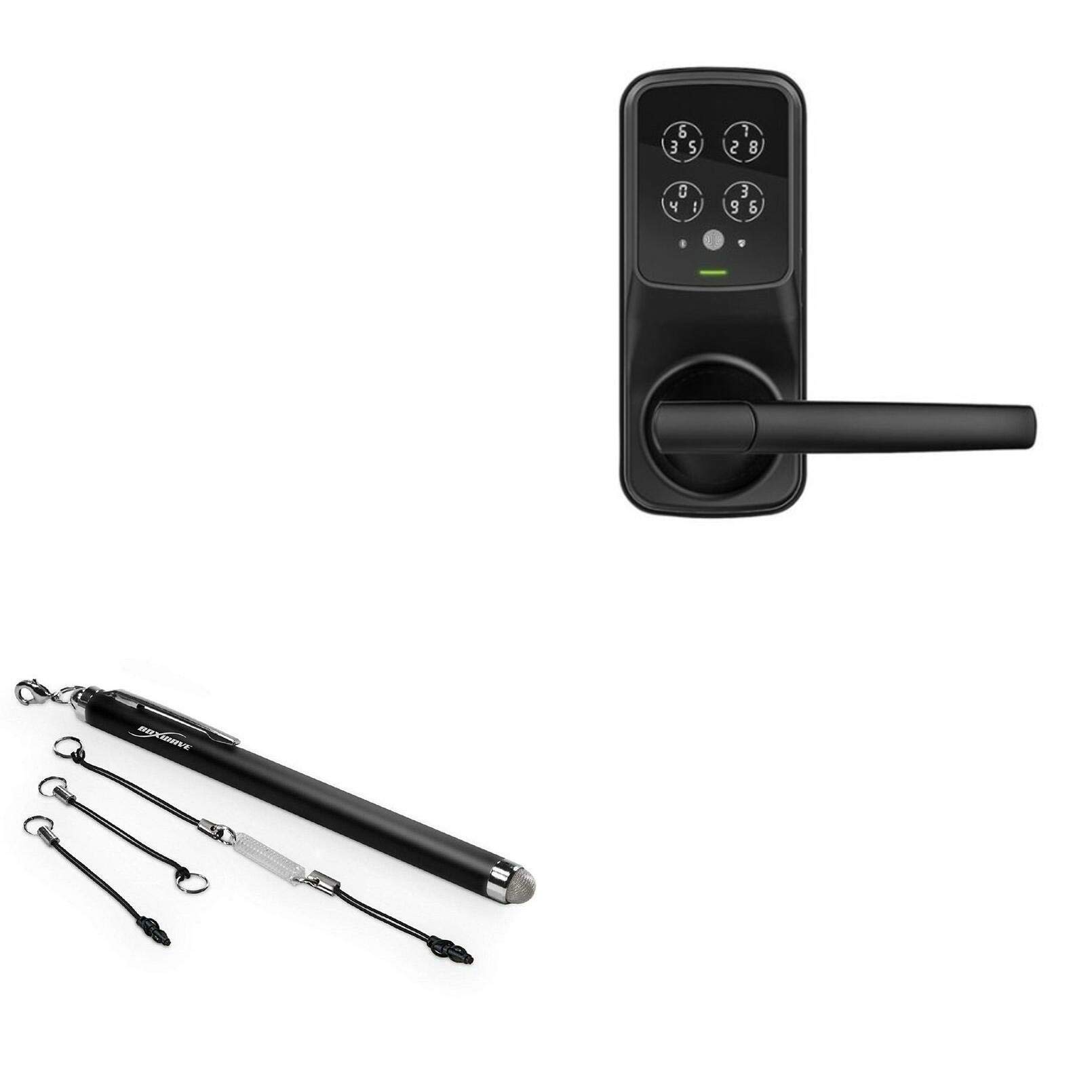 BoxWave Stylus Pen Compatible with Lockly Secure Plus - EverTouch Capacitive Stylus, Fiber Tip Capacitive Stylus Pen for Lockly Secure Plus - Jet Black