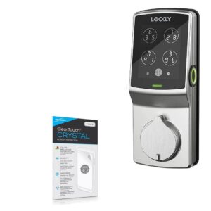 boxwave screen protector compatible with lockly guard deadbolt (728w) - cleartouch crystal (2-pack), hd film skin - shields from scratches