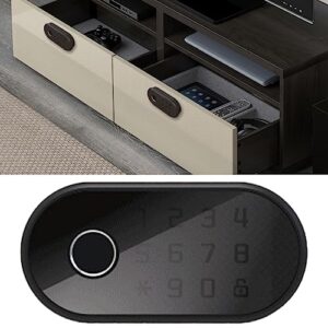 Drawer Fingerprint Password Lock Biometric Electronic Cabinet Access Control Keypad Lock Smart Locks, Touchscreen Keypad, Auto Lock for Homes and Hotel (for Drawers Single Door