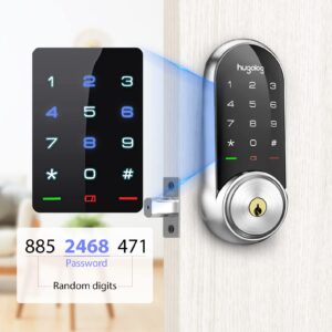 Hugolog Smart Lock,Keyless Entry Door Lock,Keypad Smart Door Lock,Smart Deadbolt Lock,Electronic Door Lock with Keyless Deadbolt,Bluetooth Digital Door Lock for Home,Airbnb,Garage