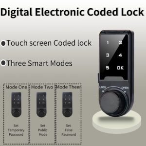 Digital Electronic Coded Lock, Smart Electronic Drawer Lock, Combination Password RFID Lock for Office Cabinet, Wardrobes, Liquor and etc-ABS Lock Case