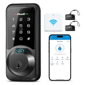 wifi smart lock, dk07 fingerprint door lock with app control, g2 gateway included