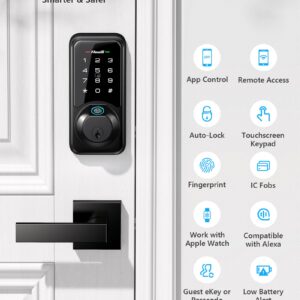 WiFi Smart Lock, DK07 Fingerprint Door Lock with APP Control, G2 Gateway Included