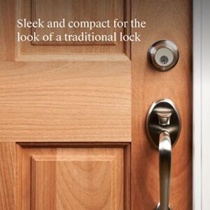 Level Home Inc. Level Lock Smart Lock Touch Edition - Smart Deadbolt for Keyless Entry Using Touch, Key Card or Smartphone, Bluetooth Lock, Compatible with Apple HomeKit, Satin Nickel