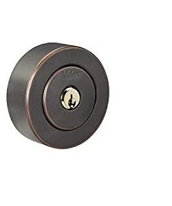 Yale Home 4881K19FR Flat Round Single Cylinder, Oil Rubbed Bronze Deadbolt