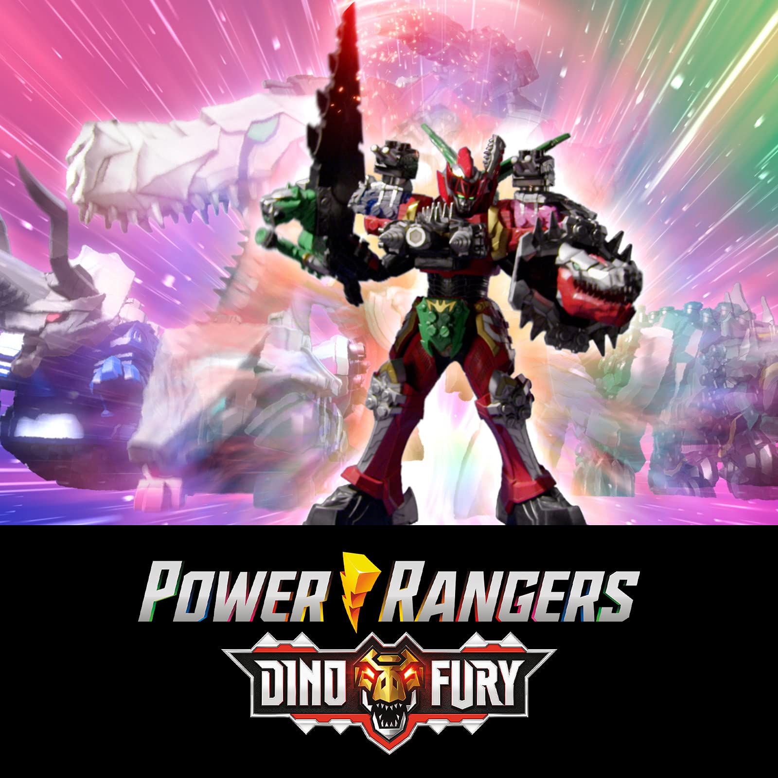 Power Rangers Dino Fury Megazord Mega Pack 5-pack Zord Action Figure Toys for Kids Ages 4 and Up (Amazon Exclusive)