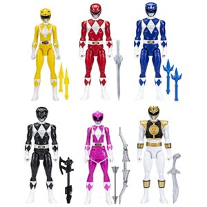 power rangers mighty morphin multipack 12-inch action figure 6-pack, toys with accessories for kids 4 and up (amazon exclusive)