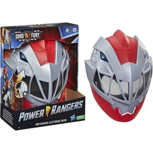 Power Rangers Dino Fury Red Ranger Electronic Mask Roleplay Toy for Costume and Dress Up Inspired by The TV Show Ages 5 and Up