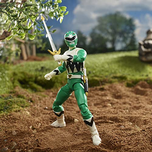 Power Rangers Lightning Collection Lost Galaxy Green Ranger 6-Inch Premium Collectible Action Figure Toy with Accessories Kids Ages 4 and Up