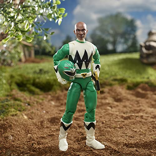 Power Rangers Lightning Collection Lost Galaxy Green Ranger 6-Inch Premium Collectible Action Figure Toy with Accessories Kids Ages 4 and Up