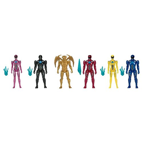 Bandai Collectible Power Rangers Team 6-Piece Set With Exclusive Metallic Goldar