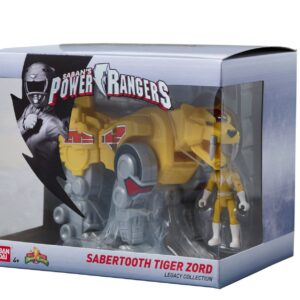 Power Rangers Mighty Morphin Sabertooth Tiger Zord Action Figure, Sabretooth Tiger Zord