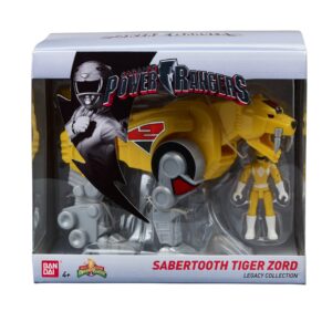 Power Rangers Mighty Morphin Sabertooth Tiger Zord Action Figure, Sabretooth Tiger Zord