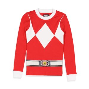 INTIMO Power Rangers Toddler Boys' Red Ranger Character Costume Sleep Pajama Set (4T)