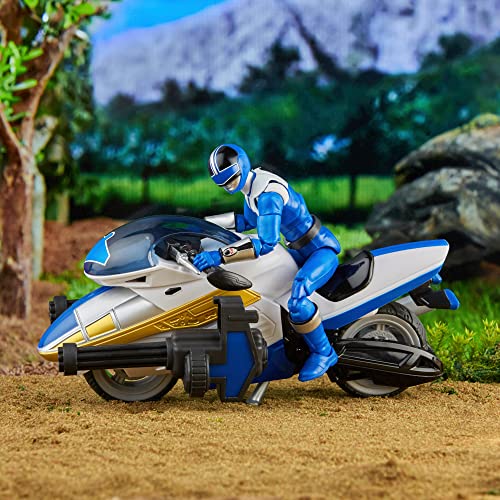 Power Rangers Lightning Collection Time Force Blue Ranger and Vector Cycle Action Figures with Accessories, Ages 4 and Up, Collectible Toys