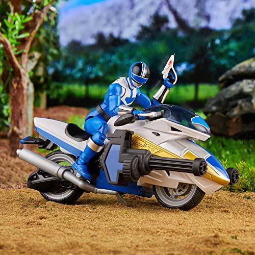 Power Rangers Lightning Collection Time Force Blue Ranger and Vector Cycle Action Figures with Accessories, Ages 4 and Up, Collectible Toys