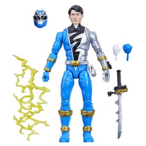 power rangers lightning collection dino fury blue ranger 6-inch premium collectible action figure toy with accessories, kids ages 4 and up