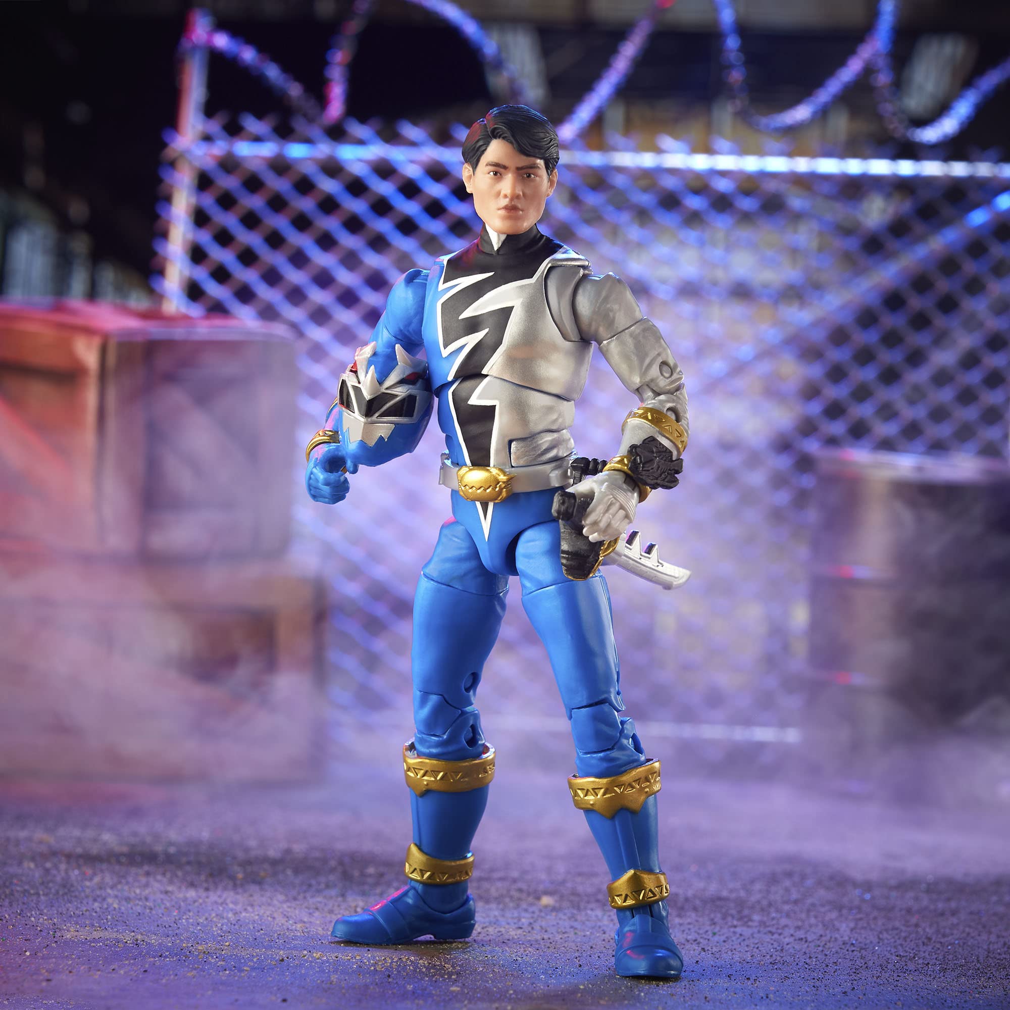 Power Rangers Lightning Collection Dino Fury Blue Ranger 6-Inch Premium Collectible Action Figure Toy with Accessories, Kids Ages 4 and Up