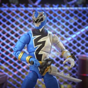 Power Rangers Lightning Collection Dino Fury Blue Ranger 6-Inch Premium Collectible Action Figure Toy with Accessories, Kids Ages 4 and Up