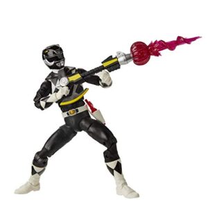 power rangers lightning collection mighty morphin black ranger 6-inch premium collectible action figure toy with accessories