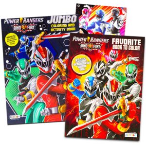 power rangers coloring book super set - 2 coloring and activity books and stickers