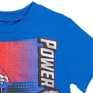 Power Rangers Toddler Boys T-Shirt and Mesh Shorts Outfit Set Blue/Black 5T