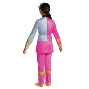 Pink Power Ranger Costume for Girls, Official Dino Fury Power Ranger Suit with Mask, Kids Size Small (4-6x)