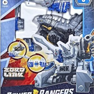 Power Rangers Dino Fury Blue Tricera Blade and Black Stego Spike Zord Toys for Kids Ages 4 and Up Zord Link Mix-and-Match Custom Build System