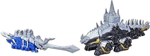 Power Rangers Dino Fury Blue Tricera Blade and Black Stego Spike Zord Toys for Kids Ages 4 and Up Zord Link Mix-and-Match Custom Build System