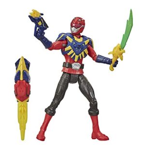 power rangers beast morphers beast-x king red ranger 6-inch action figure toy inspired by the tv show