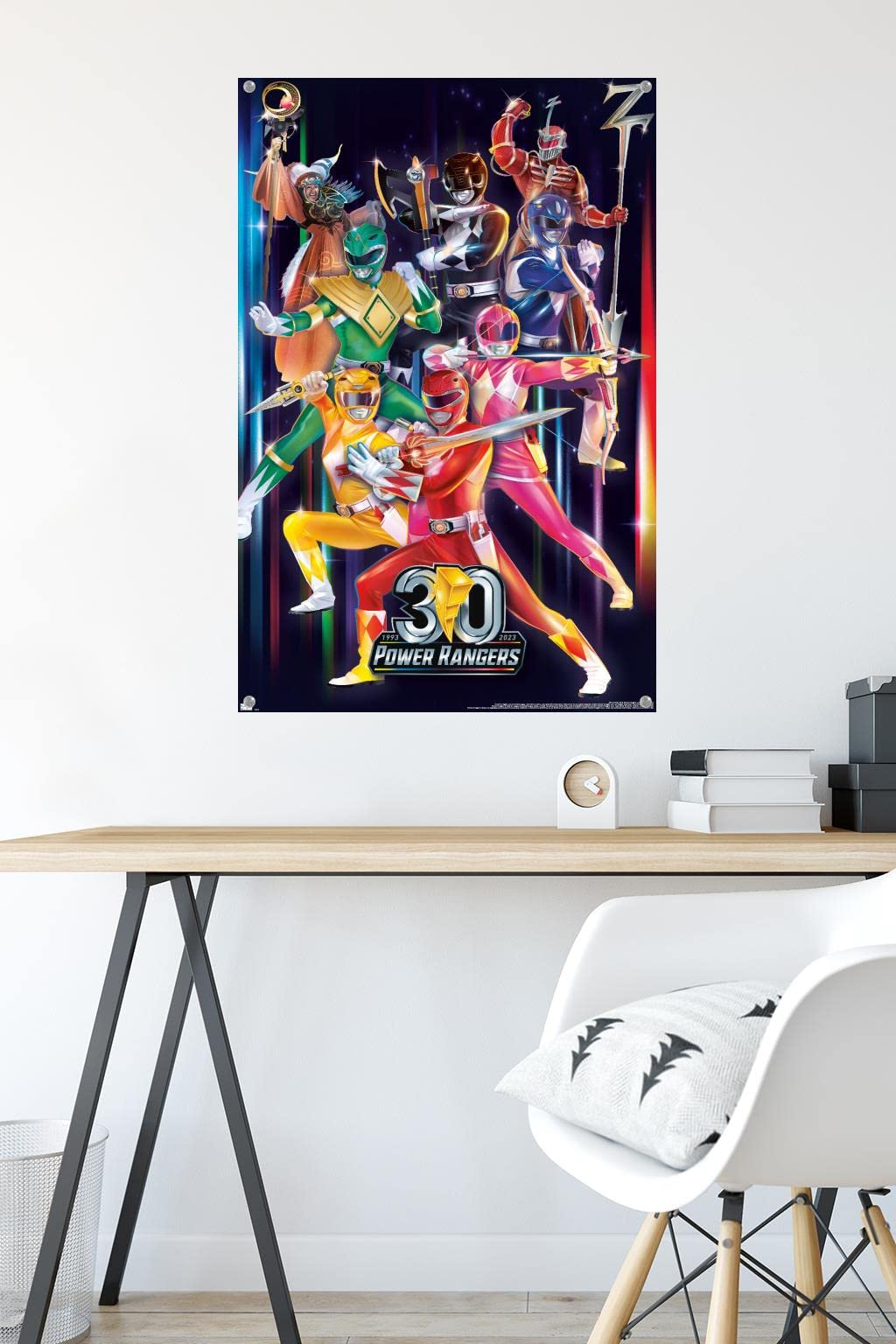 Power Rangers - 30th Group Wall Poster with Push Pins