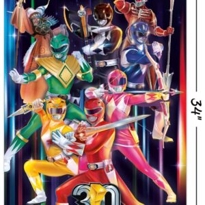 Power Rangers - 30th Group Wall Poster with Push Pins