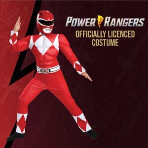 Disguise Red Ranger Classic Muscle Child Costume, Red, Size/(4-6)