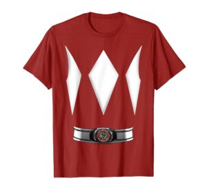 power rangers halloween red ranger costume t-shirt