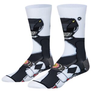 odd sox, funny crew socks, black power ranger, adult large 8-12