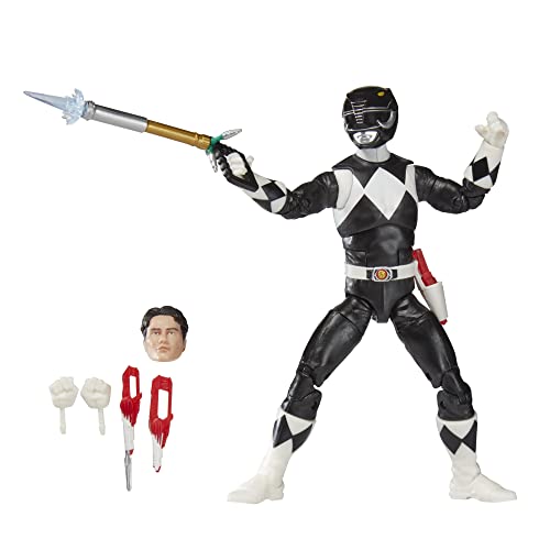 Power Rangers Lightning Collection Mighty Morphin Black Ranger 6-Inch Premium Collectible Action Figure Toy with Accessories