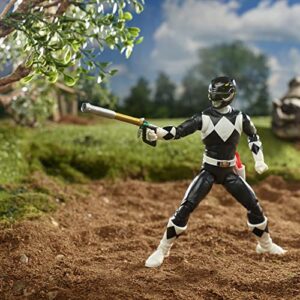 Power Rangers Lightning Collection Mighty Morphin Black Ranger 6-Inch Premium Collectible Action Figure Toy with Accessories