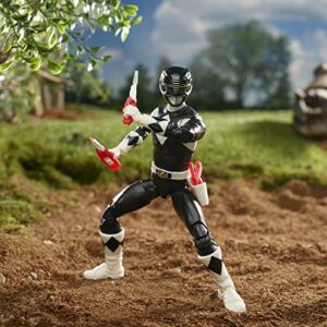 Power Rangers Lightning Collection Mighty Morphin Black Ranger 6-Inch Premium Collectible Action Figure Toy with Accessories