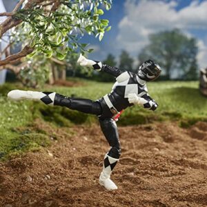 Power Rangers Lightning Collection Mighty Morphin Black Ranger 6-Inch Premium Collectible Action Figure Toy with Accessories