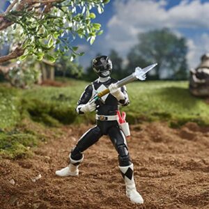 Power Rangers Lightning Collection Mighty Morphin Black Ranger 6-Inch Premium Collectible Action Figure Toy with Accessories