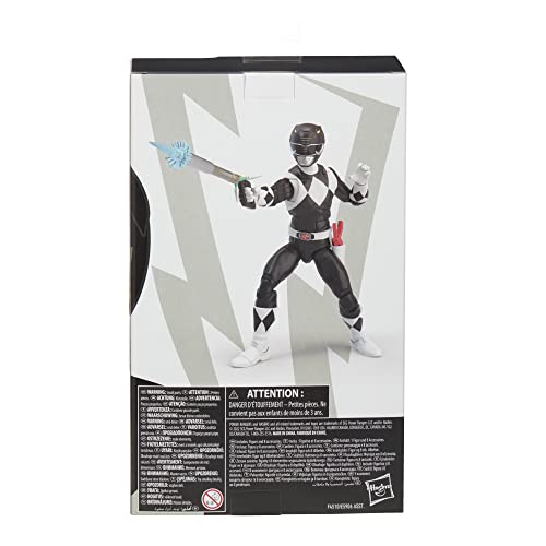 Power Rangers Lightning Collection Mighty Morphin Black Ranger 6-Inch Premium Collectible Action Figure Toy with Accessories