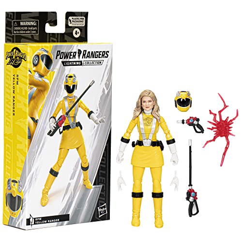 Power Rangers Lightning Collection RPM Yellow Ranger 6-Inch Premium Collectible Action Figure Toy with Accessories, Kids Ages 4 and Up