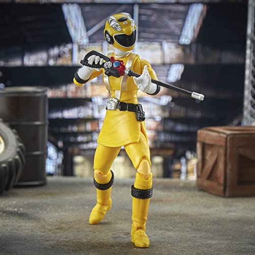 Power Rangers Lightning Collection RPM Yellow Ranger 6-Inch Premium Collectible Action Figure Toy with Accessories, Kids Ages 4 and Up