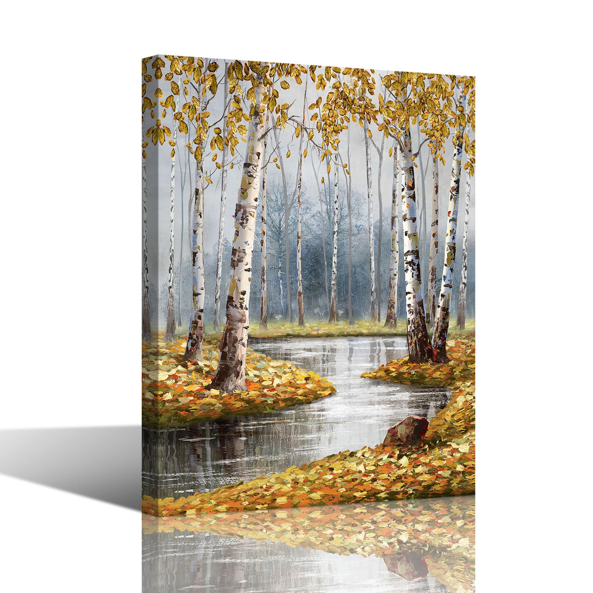 HKDGOKA Wall Art for Bedroom - Rustic Forest Landscape Pictures Canvas Wall Decor - Beautiful Piece Paintings Ready to Hang for Bathroom Living Room Kitchen Home Decor 11x15 Inch