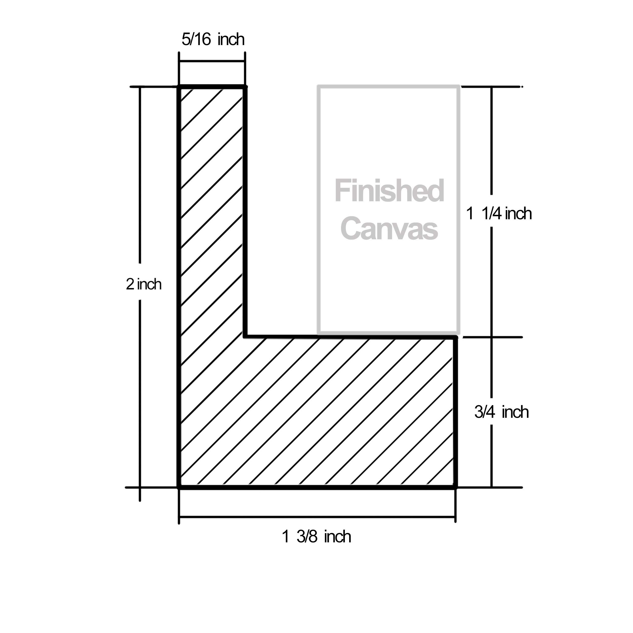 Canvas Floating Frame, Picture Wall Art Painting Frame for Finished Canvas Painting 1-1/4 Deep Picture Art Wall Decor