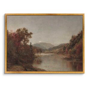 arpeotcy vintage framed canvas wall art, fall natural scenery wall decor for living room, 12x16 inches (30x40cm), vintage landscape paintings for bedroom, framed art prints, for office