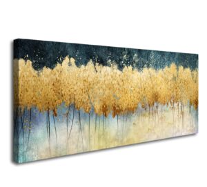 xxmwallart fc2662 canvas wall art abstract golden forest painting modern decor abstract canvas prints for living room bedroom kitchen home and office wall decor