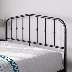 Zinus Heidi Metal Platform Bed Frame/Steel Mattress Foundation/Bed Frame with Headboard and Footboard/No Box Spring Needed/Easy Assembly, Black, Queen