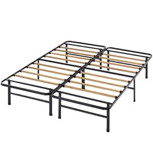 Zinus SmartBase Essential Mattress Foundation with Bamboo Slats / Metal Platform Bed Frame / Sustainable Bamboo Slat Support / No Box Spring Needed / Easy Assembly, Queen