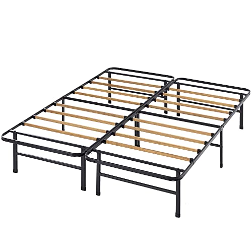 Zinus SmartBase Essential Mattress Foundation with Bamboo Slats / Metal Platform Bed Frame / Sustainable Bamboo Slat Support / No Box Spring Needed / Easy Assembly, Queen